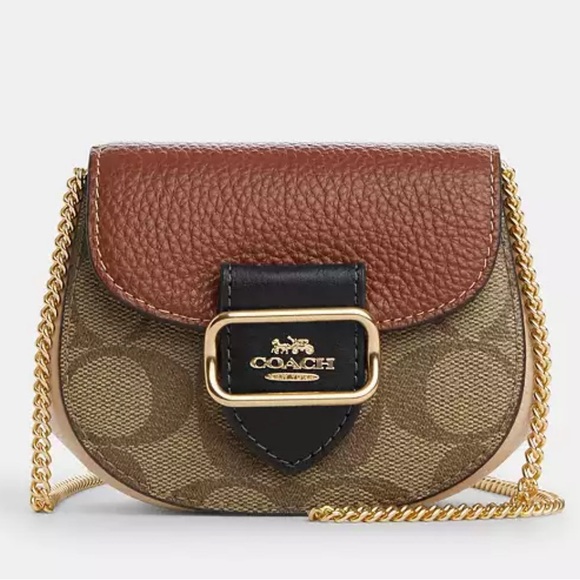 Coach | Bags | Nwt Coach Morgan Card Case On A Chain In Colorblock ...